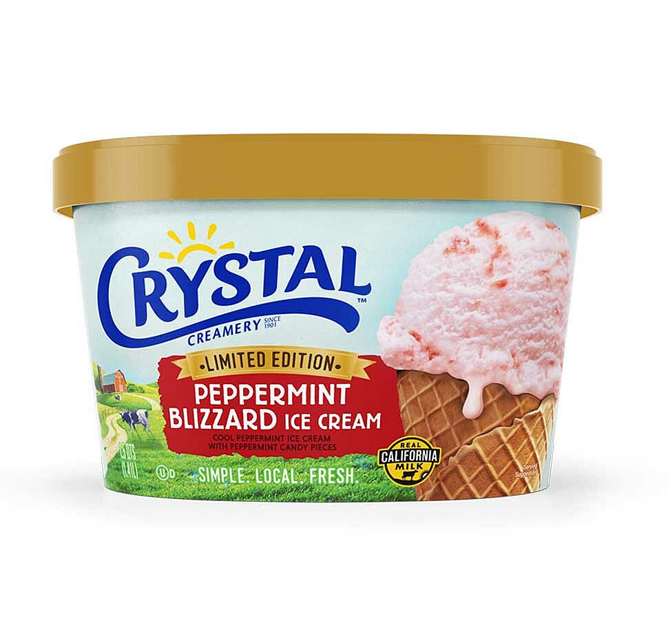 Limited Edition Peppermint Blizzard Ice Cream | Crystal Creamery