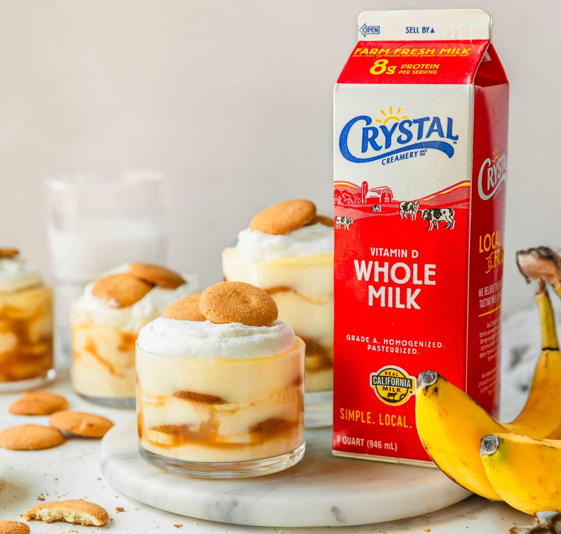 Caramel Banana Cream Trifles | Crystal Creamery