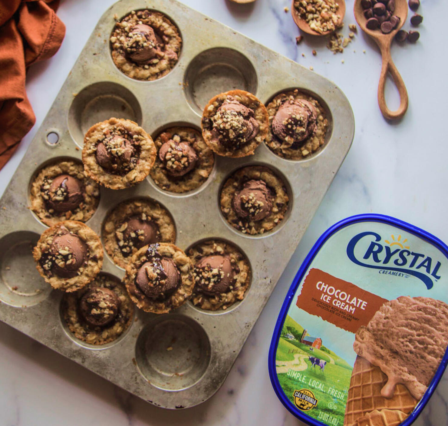 Brookie Ice Cream Sandwiches | Crystal Creamery