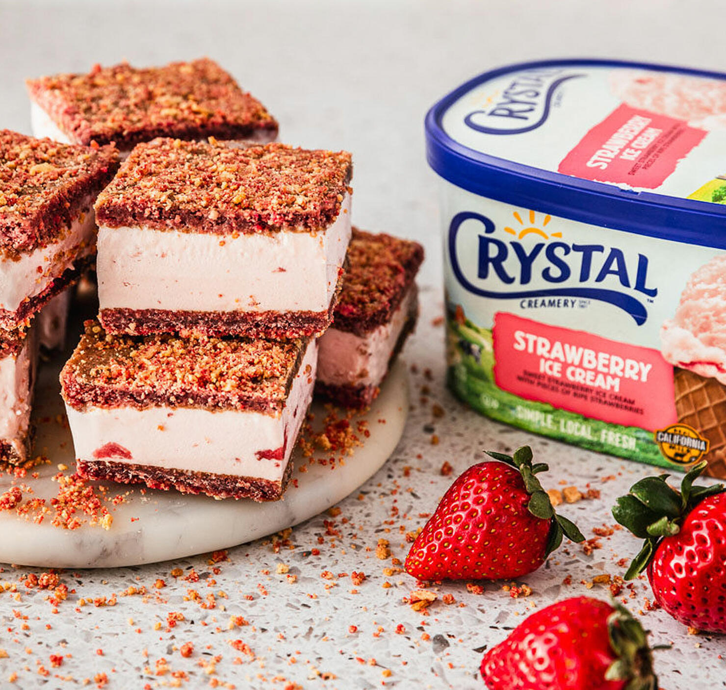 Tin Roof Sundae Ice Cream Sandwiches | Crystal Creamery